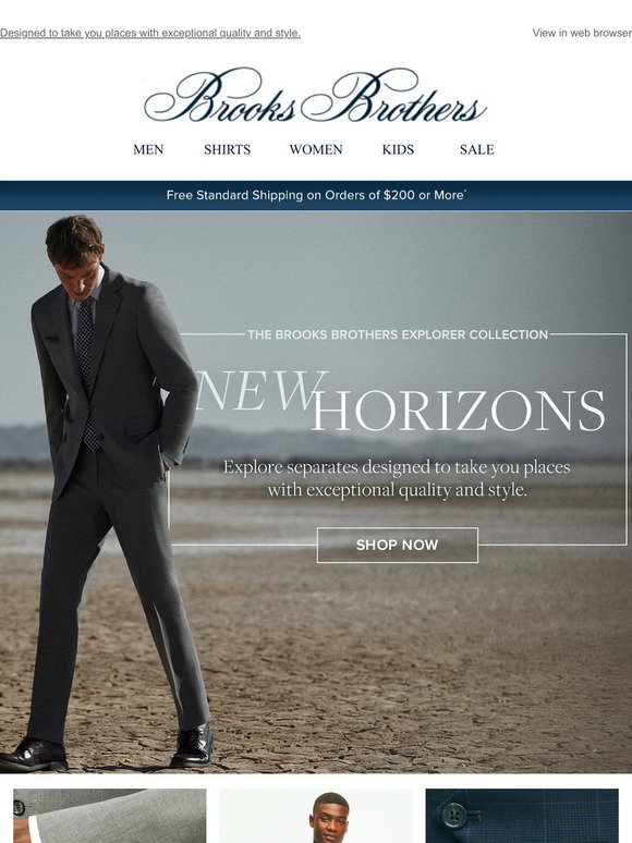Brooks Brothers: At the gate: new Explorer suit separates | Milled