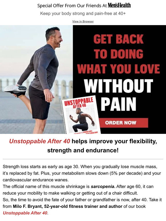 Men'sHealth: The Ultimate Guide to Being Pain-Free Is Here! | Milled
