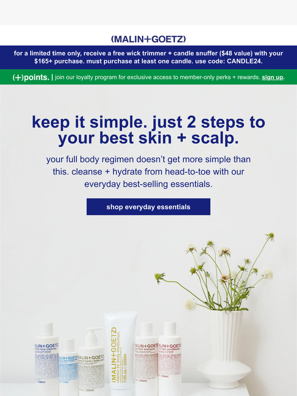 Malin+Goetz: a full body regimen, in just 2 steps. | Milled