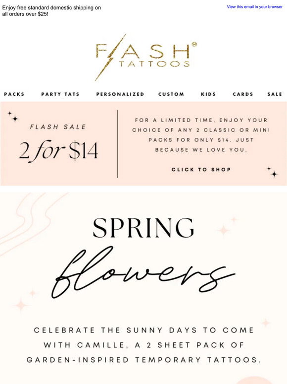 Flash Tattoos: Spring flowers 💐 | Milled