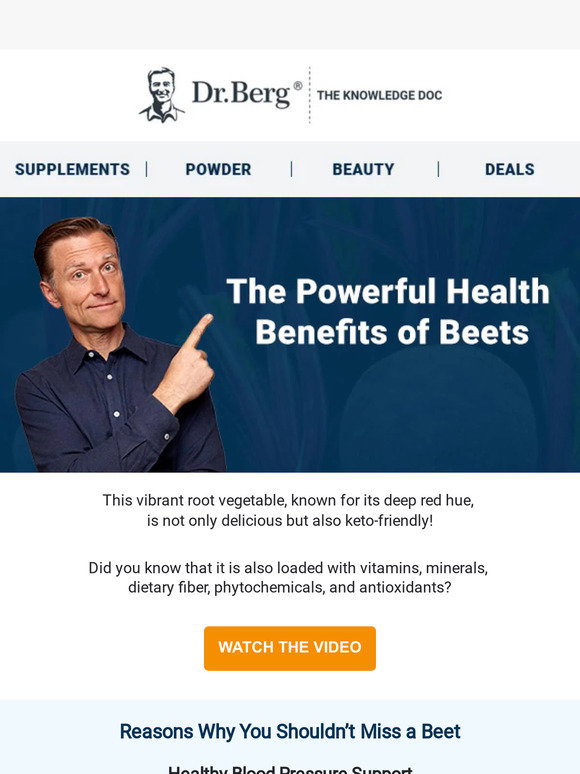 Dr. Berg: Why you should never miss a BEET! | Milled