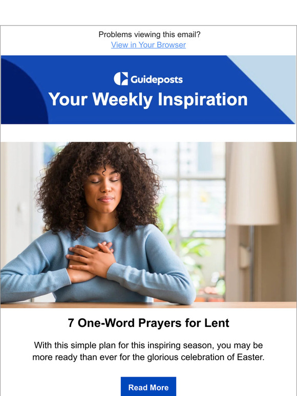 ShopGuideposts: 7 One-Word Prayers for Lent | Milled