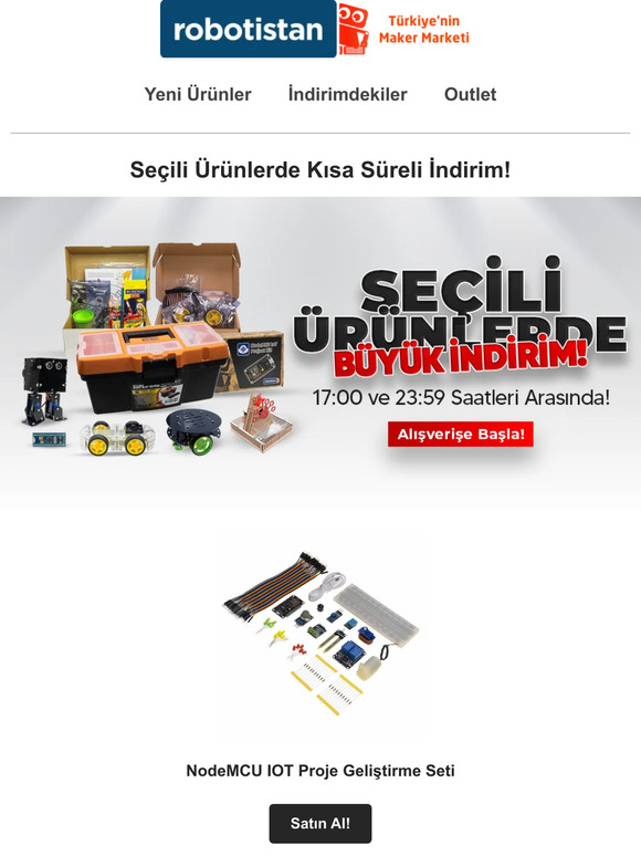 Robotistan: Robotistan'da %20e Varan İndirim! | Milled