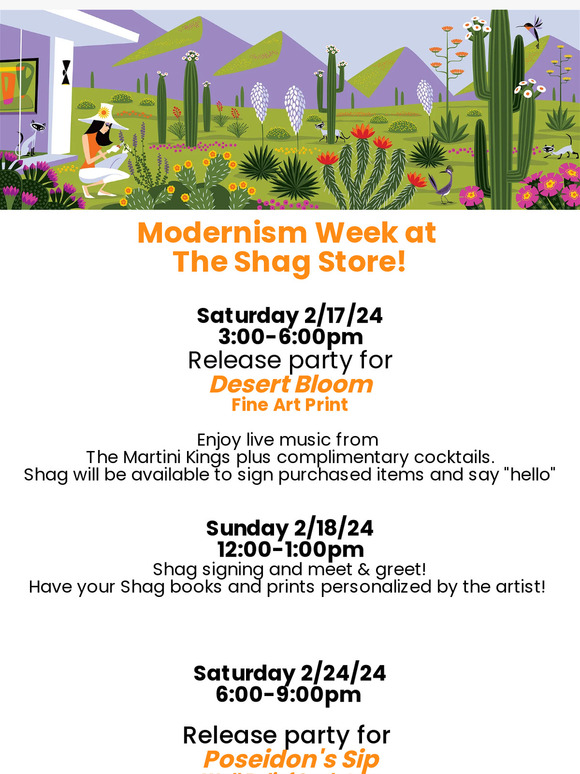 Shag Store: Shag Signings During Modernism Week at The Shag Store! | Milled