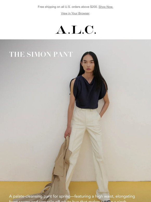 A.L.C.: Introducing Our Simon Pant | Milled