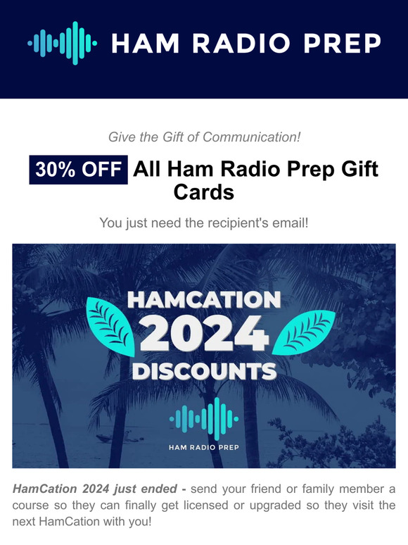 Ham Radio Prep: Get your friends licensed - INSTANT Gift Cards! | Milled