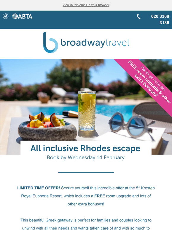 Broadway Travel: Fancy a getaway to Rhodes?🇬🇷 Includes a FREE room ...