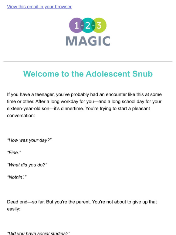 1-2-3 Magic Parenting: 1-2-3 Magic: Understanding Teens | Milled