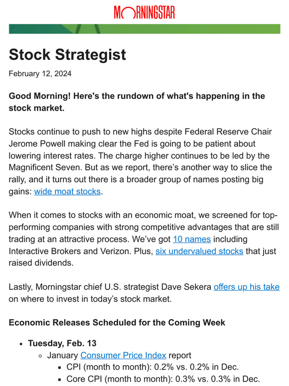 Morningstar: The 10 Best Companies to Invest in Now | Milled