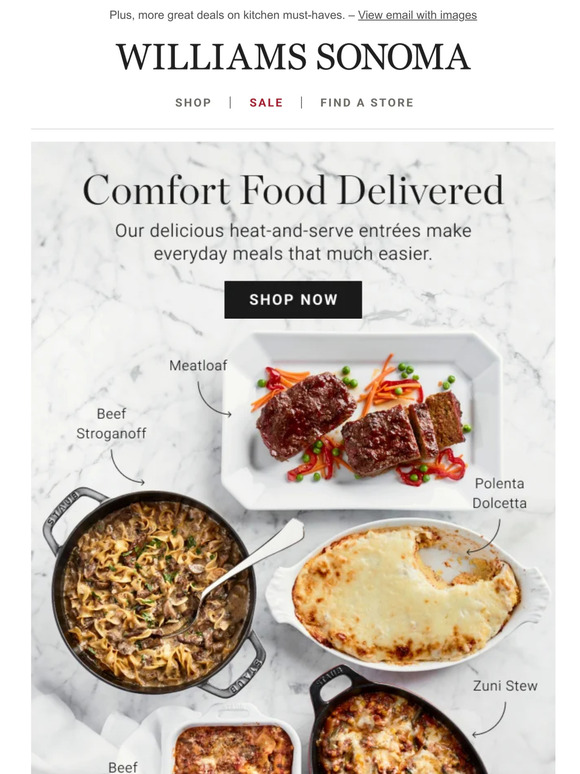 Williams-Sonoma: Comfort foods delivered to your door | Milled