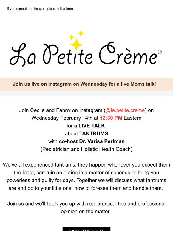 La Petite Creme: SAVE THE DATE for our next LIVE with Cecile & Fanny ...