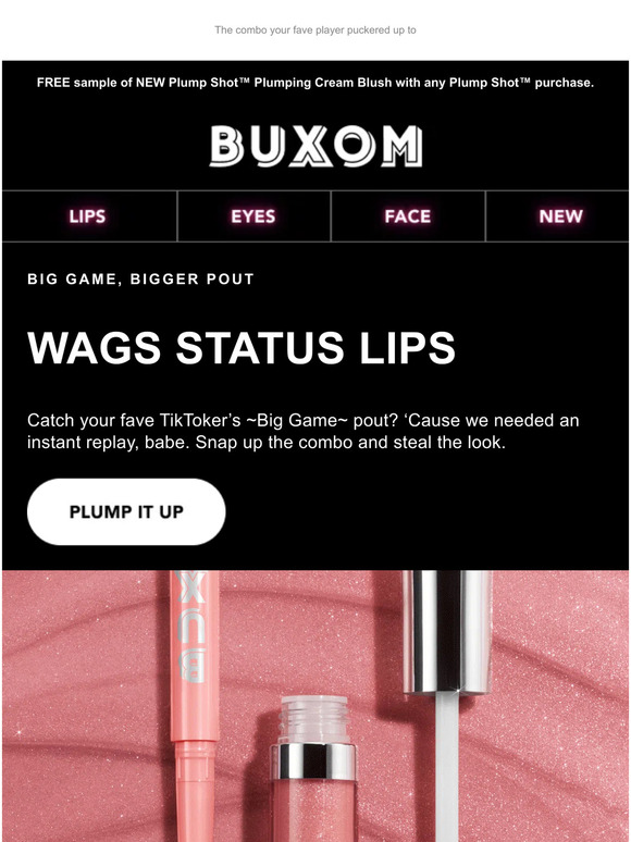 BUXOM Cosmetics: As Seen on TikTok: This game-day pout 🏈💋 | Milled