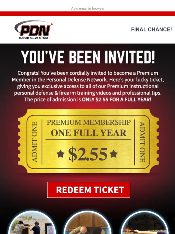 Personal Defense Network: You’re Missing Out! Last chance to redeem ...