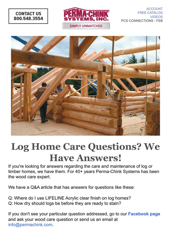 Perma-Chink Systems: You Bought a Log Home - Now What? | Milled