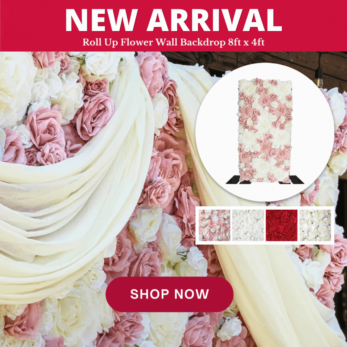 CV Linens: 🌺 New Arrival Alert 🌺 Easy Flower Wall Backdrops | Milled
