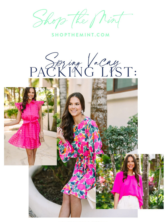 Mint Julep: Spring Vacay Packing List 📝 | Milled