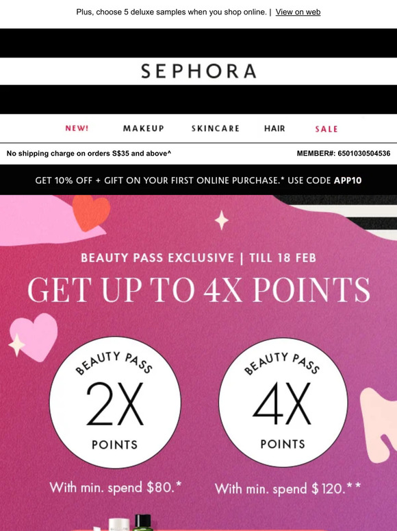 Sephora: 4x Bonus Points to celebrate Valentine's Day | Milled