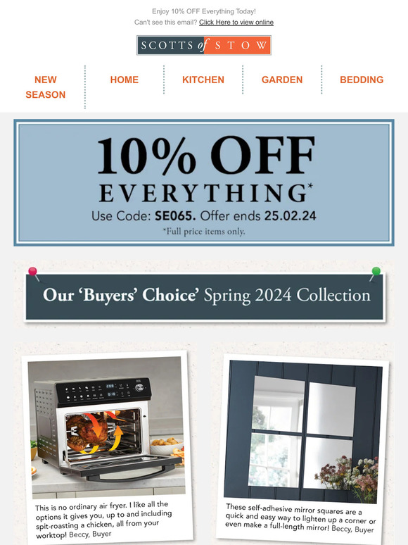 Scotts of Stow: Our 'Buyers' Choice' Spring 2024 Collection | Milled