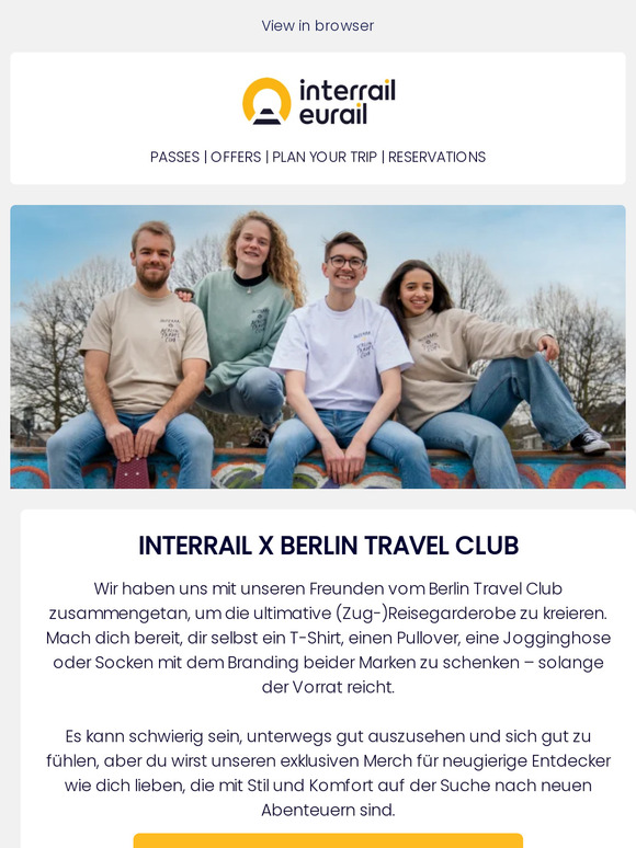 Interrail: Interrail-Merch! Hol dir jetzt deinen Interrail x Berlin ...