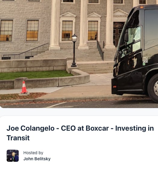 Alts: 🚌 You're invited: Q&A with Joe Colangelo , CEO at Boxcar | Milled