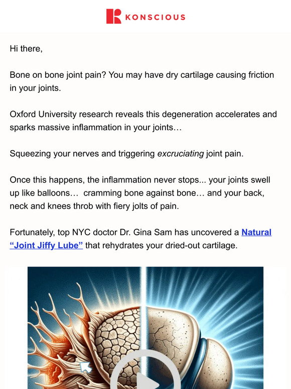 Konscious Keto: Erase joint pain in 7 days with this “joint Jiffy Lube ...