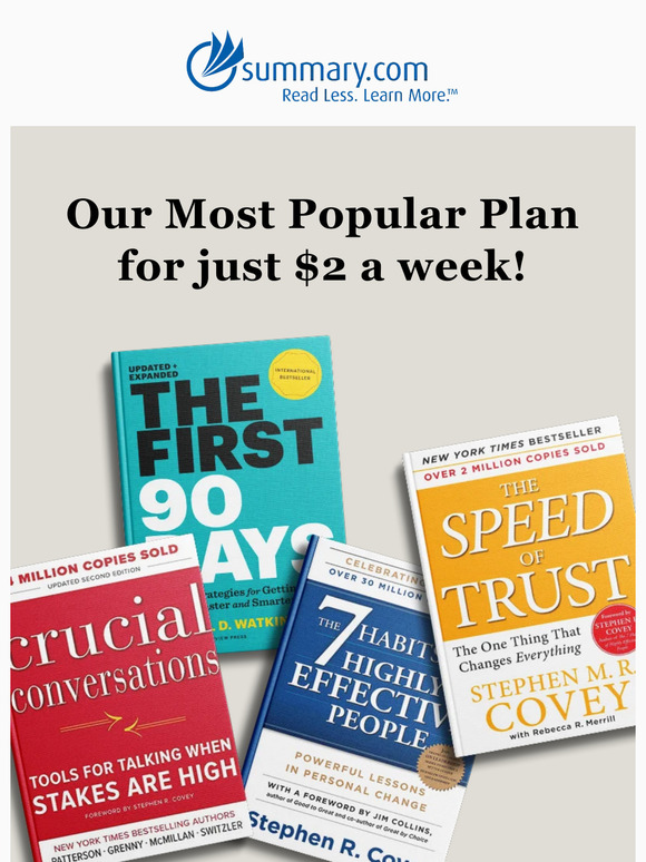 Soundview Executive Book Summaries_: Our Most Popular Plan for Only $2 ...