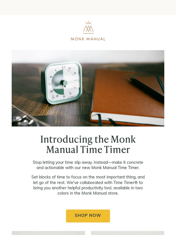 Monk Manual: New Product: Time Timer X Monk Manual Collab ⏱️ | Milled
