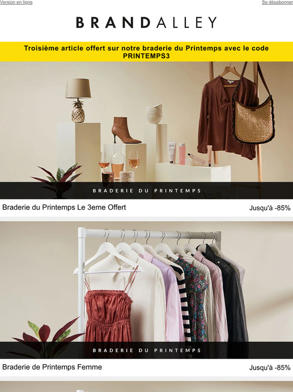 BrandAlley: Braderie de Printemps : Le 3eme Offert | Dernières Pièces ...