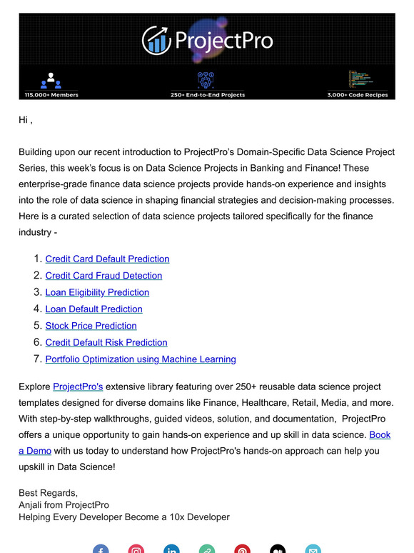 ProjectPro: 7 Finance Data Science Projects with Source Code Inside from ProjectPro | Milled