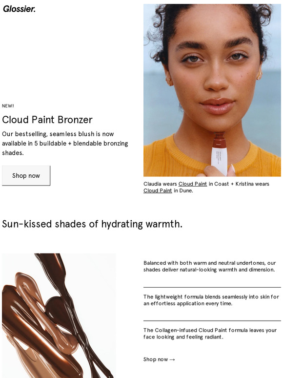 Glossier: New! Cloud Paint Bronzer | Milled