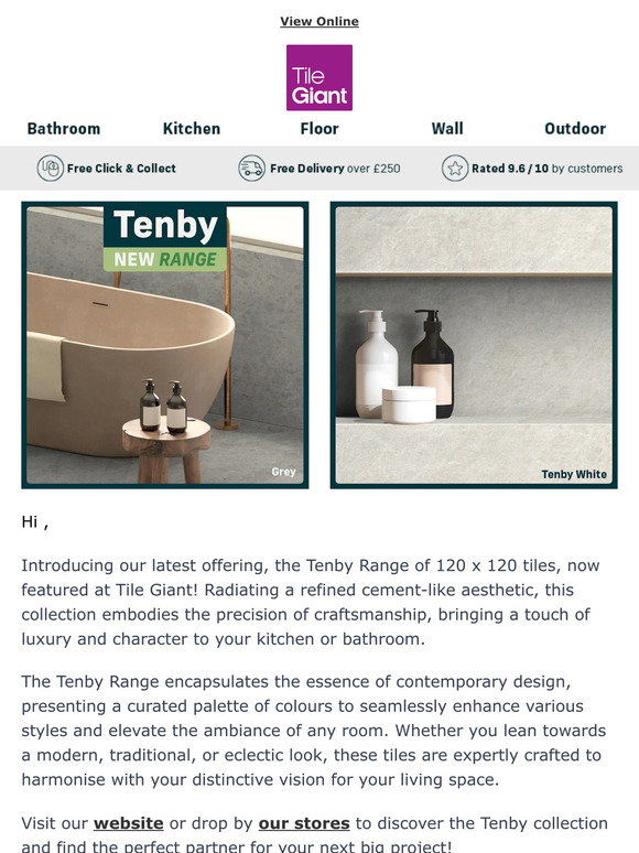 Tile Giant: The Tenby Collection from Magna XXL ⬜️ | Milled