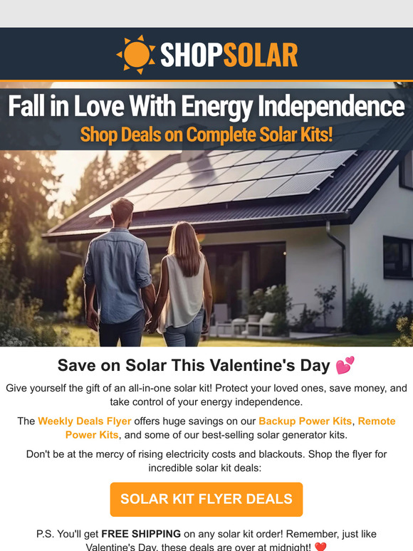 Shop Solar: 😍 Fall in Love With Energy Independence this Valentine's ...