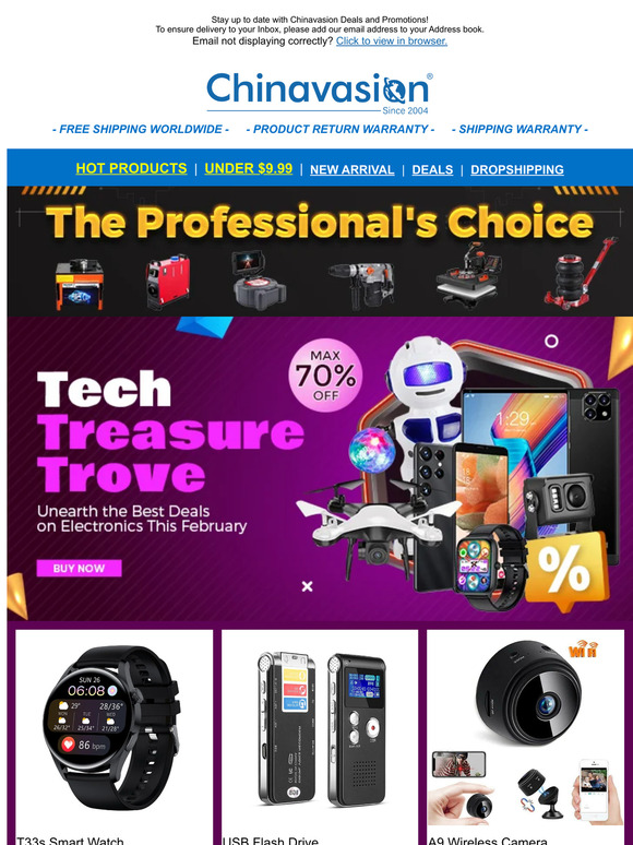 Chinavasion: Tech Treasure Trove, MAX 70% OFF | Milled