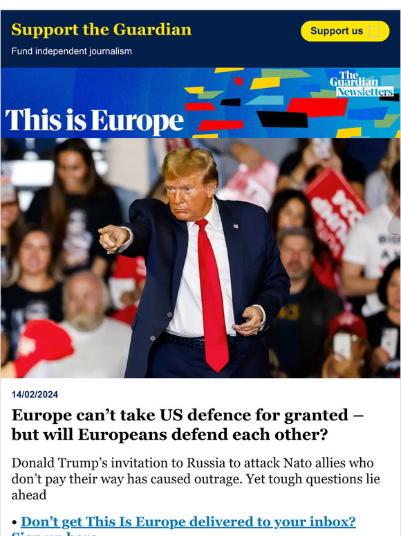 The Guardian: Trump's Nato bombshell | The Guardian | Milled