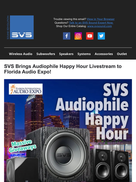 SVS: SVS Audiophile Happy Hour Live Stream from Florida Audio Expo ...