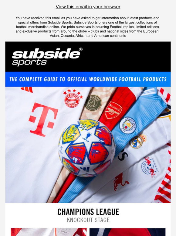 Subside Sports: Champions League Knockout Stage | MEYBA x The Beatles ...