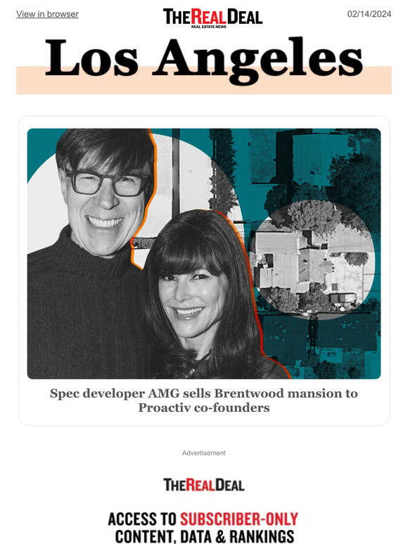The Real Deal: Spec developer AMG sells Brentwood mansion; Beverly ...