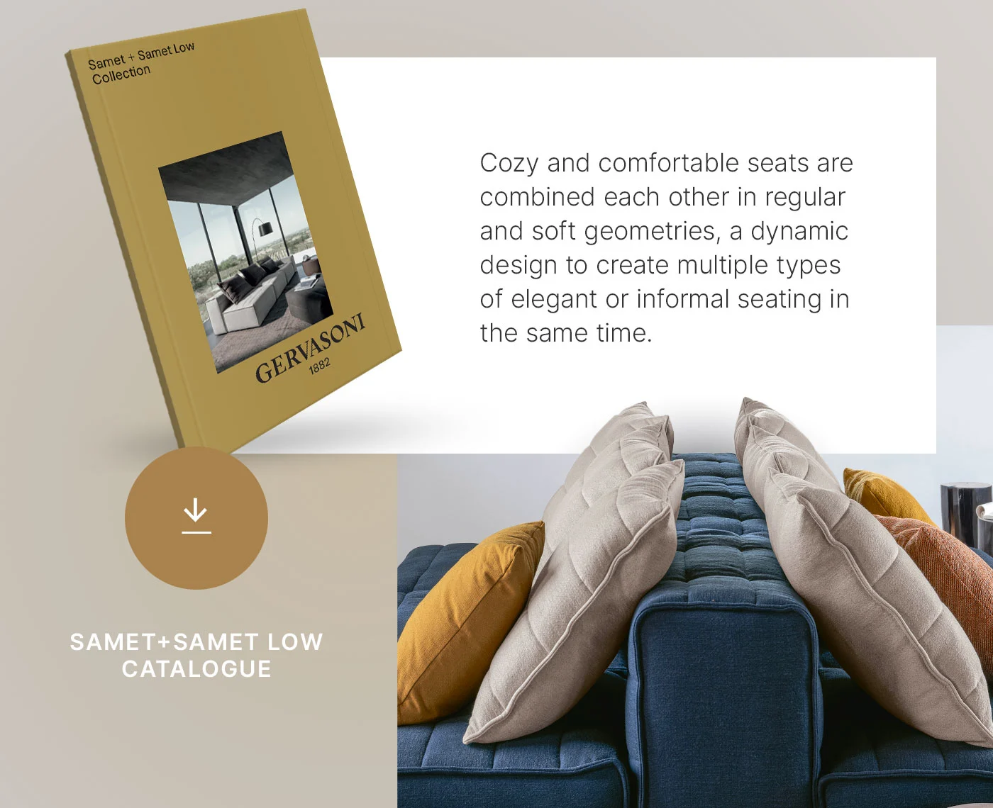 Archiproducts: Samet system by Gervasoni: the modular sofa without rules | Milled