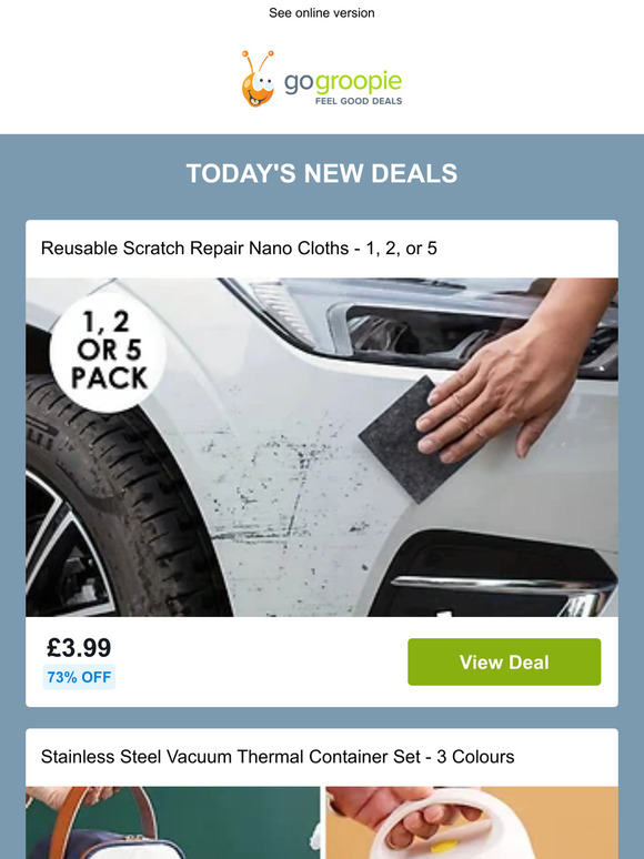 Go Groopie: 🚗 Scratch Repair Nano Cloths £3.99 | Travel Cabin Backpack ...