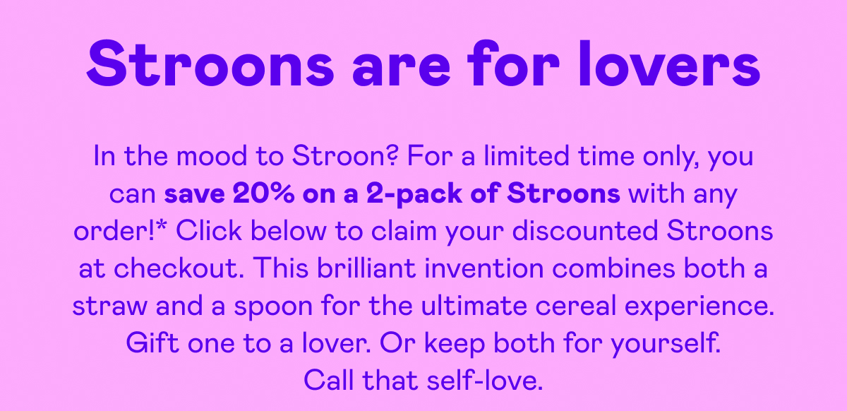 Magic Spoon: 20% off a 2-pack of Stroons! 💘 | Milled