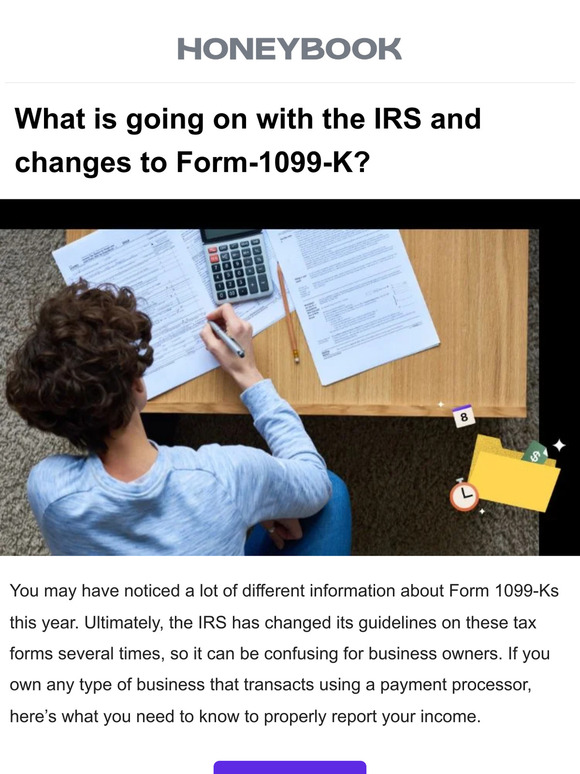 HoneyBook: Here’s what to know about Form 1099-Ks this year | Milled
