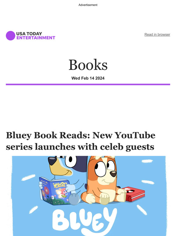 USA TODAY: Books: Bluey Book Reads: New YouTube series launches with ...
