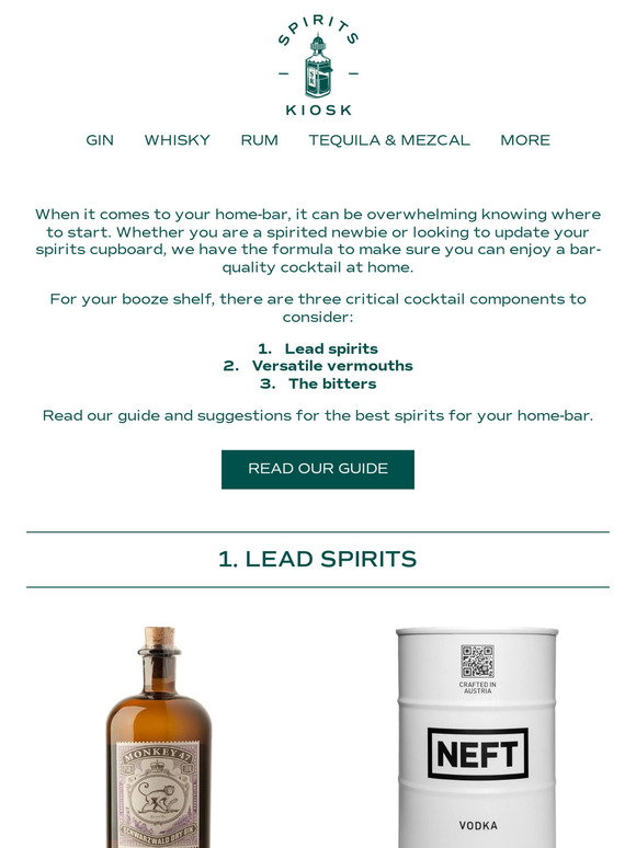 Spirits Kiosk: Let’s build your home-bar with the essentials | Milled