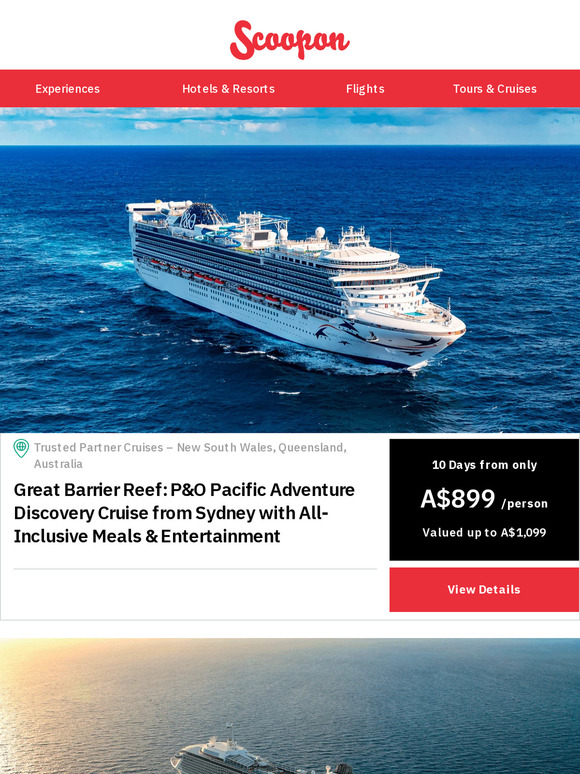 Scoopon: NEW P&O Cruise from $899 per person PLUS more cruise options ...