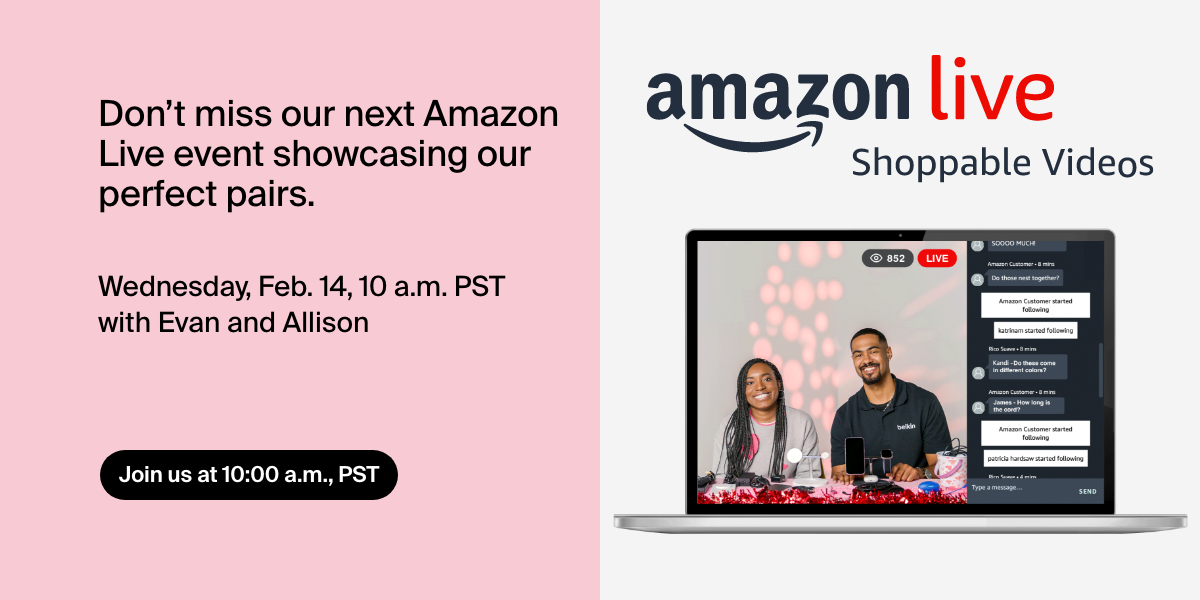 Belkin: Belkin Alert: our Amazon Live event starts in an hour | Milled