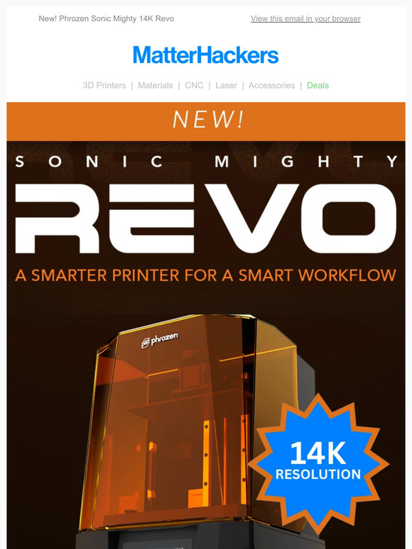 MatterHackers: Introducing the New Phrozen Sonic Might 14K Revo 3D ...