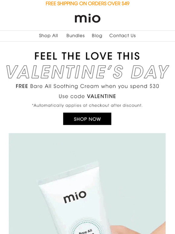 Mio Skincare: 💗 FREE Mio Bare All Soothing Cream - Happy Valentine's ...
