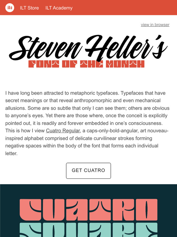 I Love Typography: 🔥 Steven Heller’s Font of the Month: Cuatro | Milled