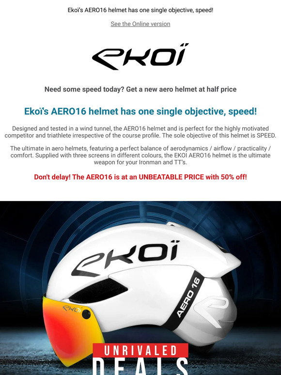 EKOI: Need some speed today? Get a new aero helmet at half price | Milled