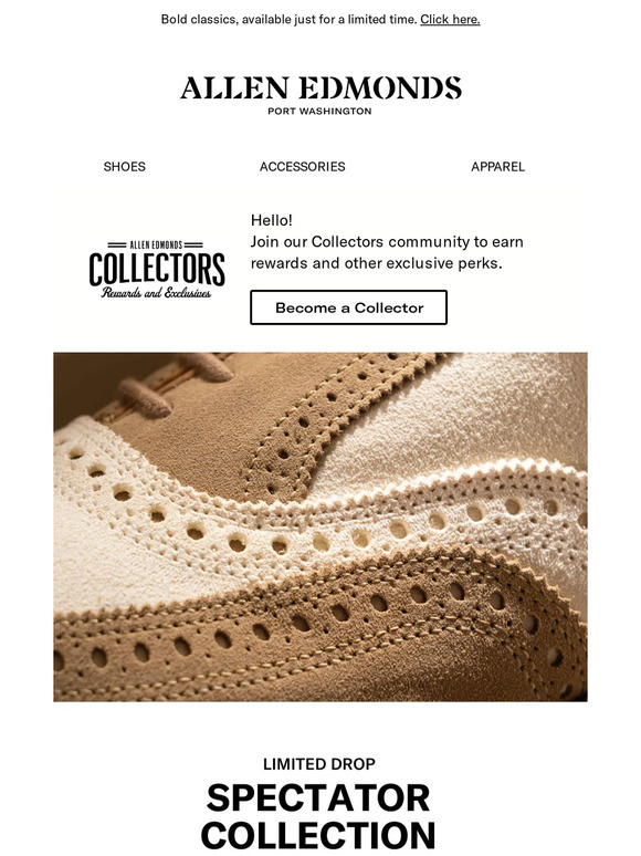 Allen Edmonds: Our limited-edition Spectator Collection | Milled